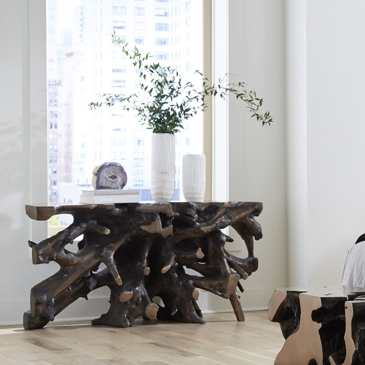 Cast Root Console Table in Bronze — Boxhill & Co., LLC