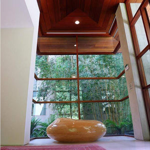 Wooden Pebble Seat | Garden Seat — Boxhill & Co., LLC